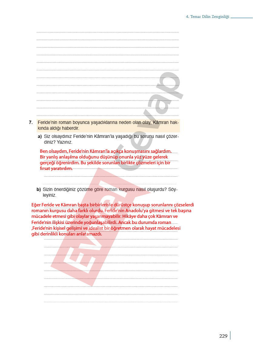 9. Sınıf Edebiyat Ders Kitabı Cevapları Meb Yayınları Sayfa 219-220-221-222-223-224-225-226-227 ...