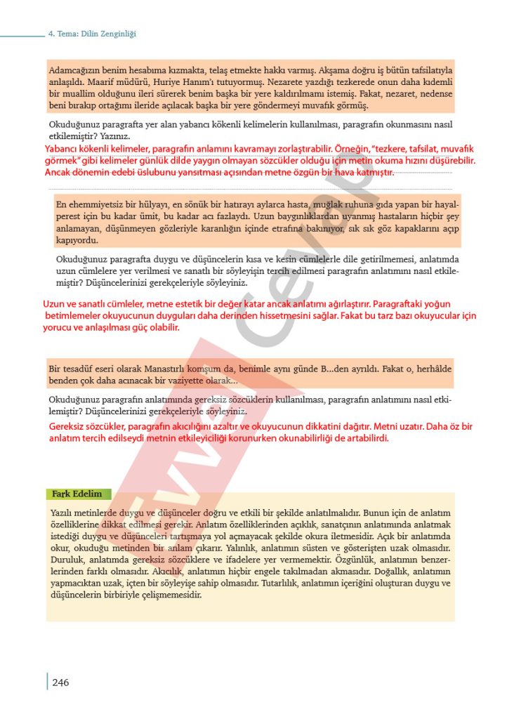 9. Sınıf Edebiyat Ders Kitabı Cevapları Meb Yayınları Sayfa 243-244-245 ...