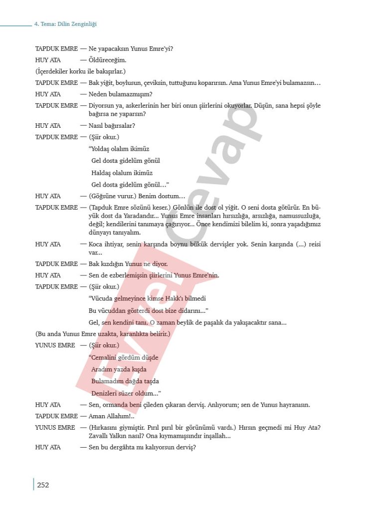 9. Sınıf Edebiyat Ders Kitabı Cevapları Meb Yayınları Sayfa 249-250-251-252-253-254-255-256-257 ...