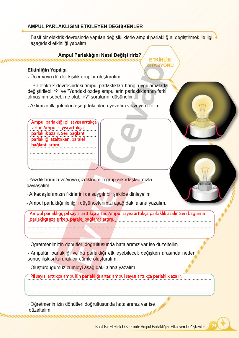 5. Sınıf Fen Bilimleri Ders Kitabı Cevapları Sayfa 121-122-123-124-125 ...
