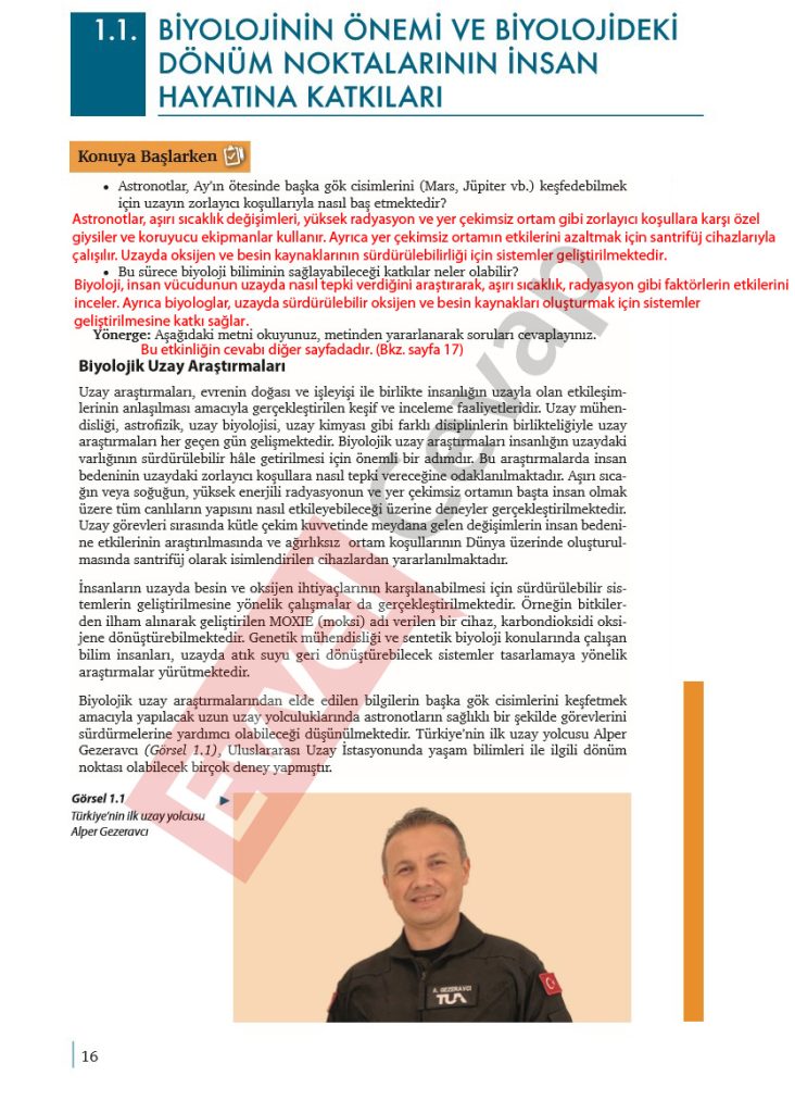 9. Sınıf Biyoloji Ders Kitabı Cevapları Sayfa 16-17-18-19-20-21 - Evvel ...