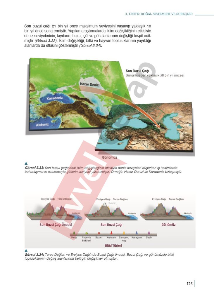 9. Sınıf Coğrafya Ders Kitabı Cevapları Sayfa 121-122-123-124-125-126-127-128-129-130-131