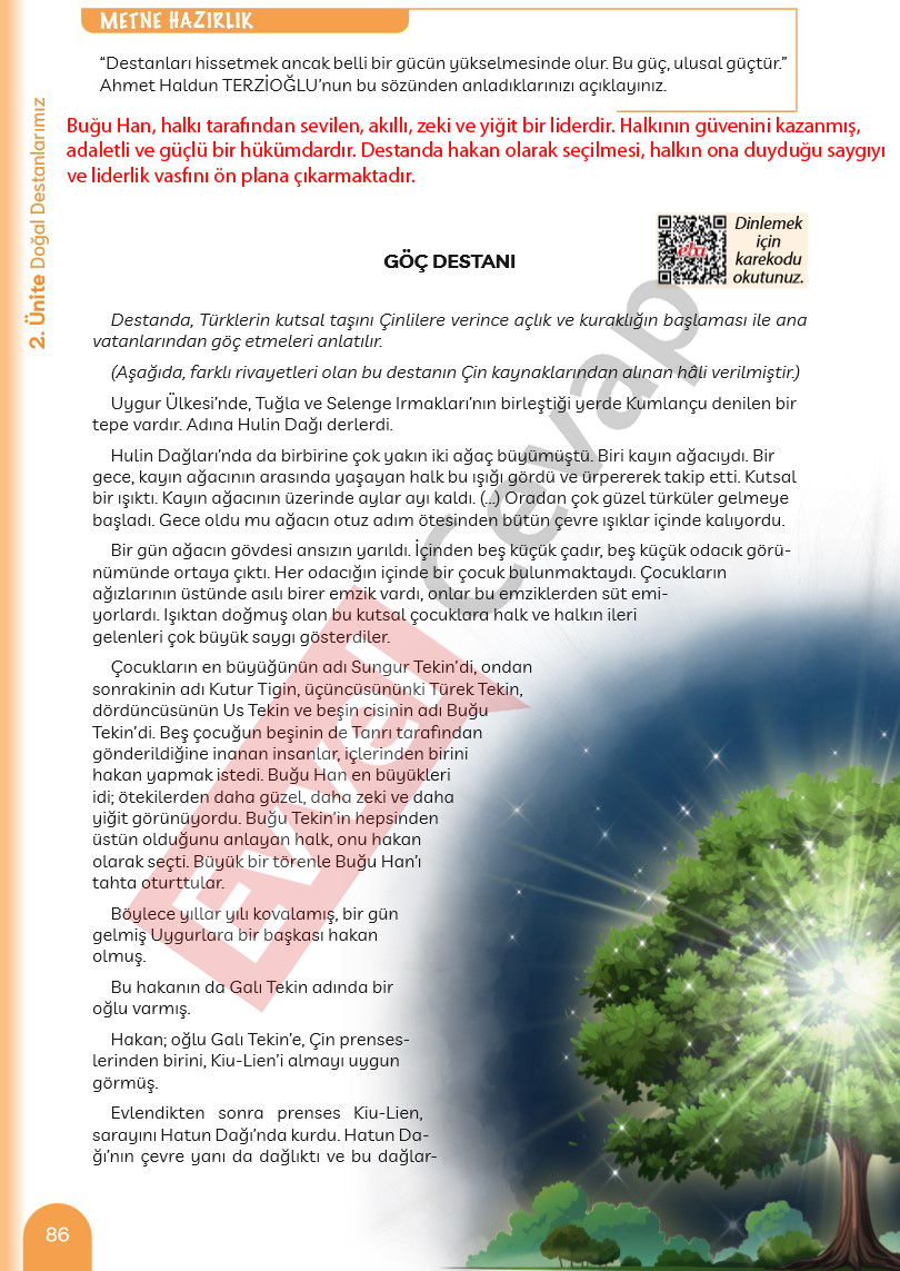 Masal ve Destanlarımız 1. Kitap Cevapları Sayfa 86-87-88-89-90-91-92-93 ...