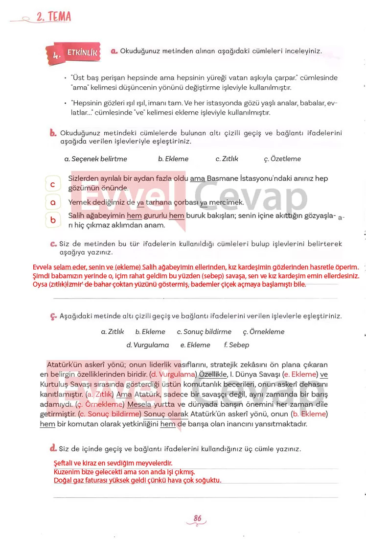 5. Sınıf Meb Yayınları Türkçe Ders Kitabı Cevapları Sayfa 82-83-84-85 ...