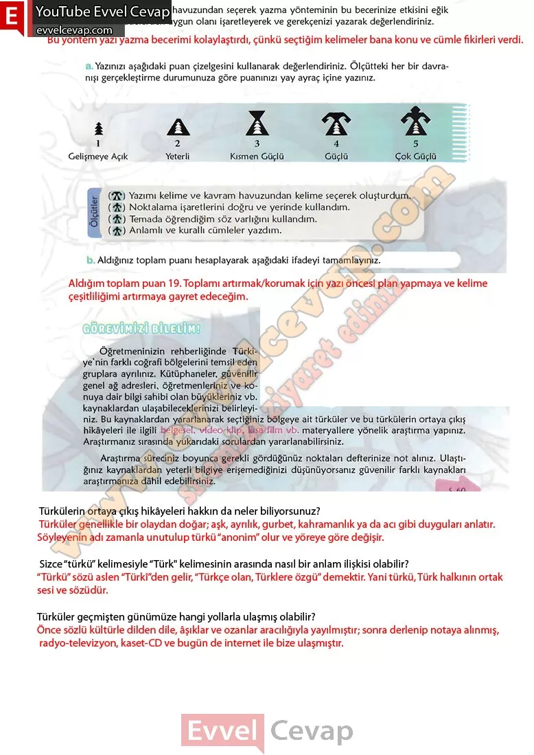 6. Sınıf Meb Yayınları Türkçe Ders Kitabı Cevapları Sayfa 42-43-44-45 ...