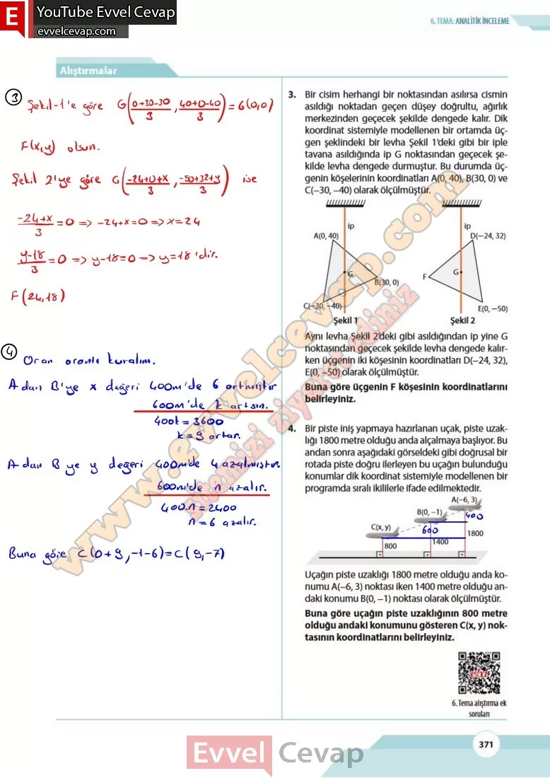 10. Sınıf Matematik Kitabı Cevapları Meb Yayınları Sayfa 371 - Evvel Cevap